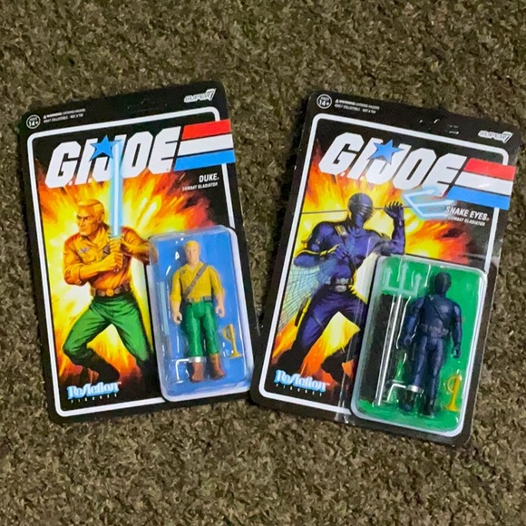 super 7 | Toys | 2 Gi Joe Reaction Figure Duke Snake Eyes Combat ...